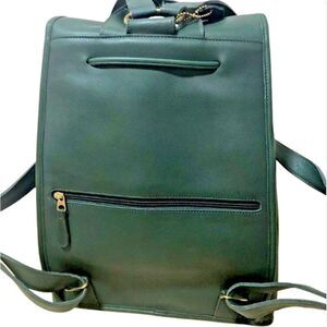 Coach | Bags | Vintage Coach Green Leather Weekend Backpack Rucksack ...